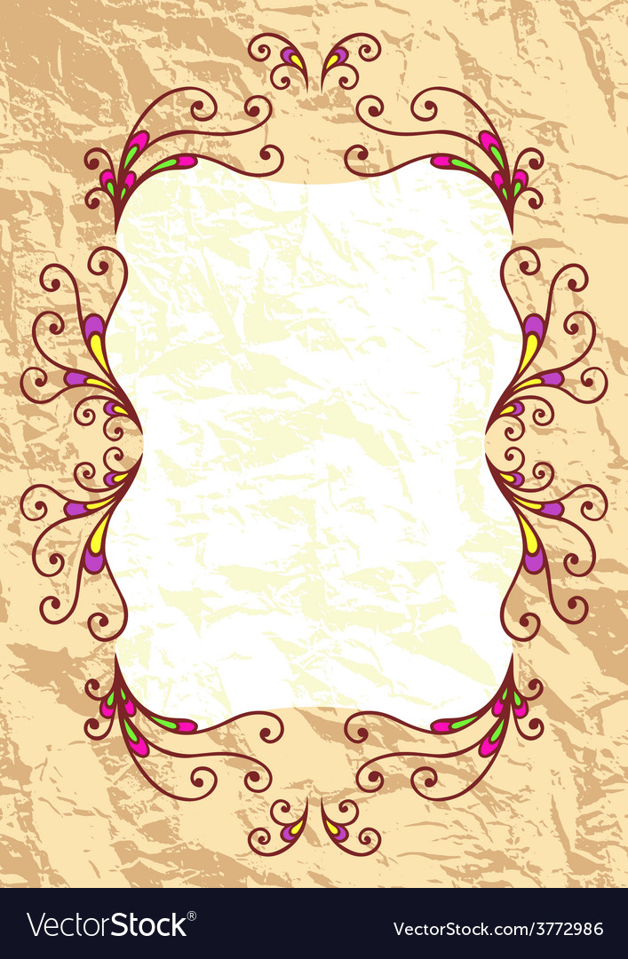 Decor frame paper Royalty Free Vector Image - VectorStock