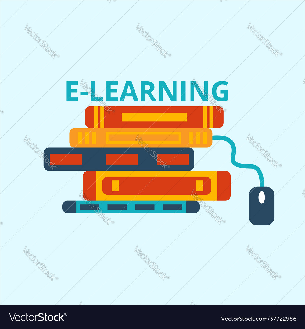 E learning icon Royalty Free Vector Image - VectorStock