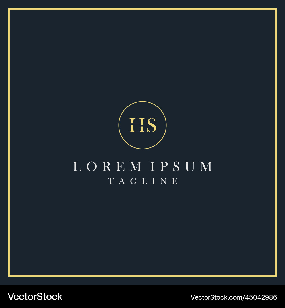 Hs circle logo Royalty Free Vector Image - VectorStock