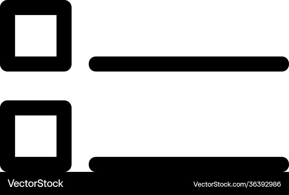 List icon or logo isolated sign symbol Royalty Free Vector