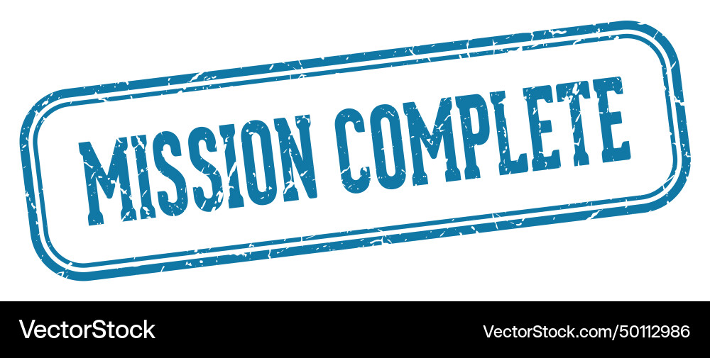 Mission complete stamp Royalty Free Vector Image