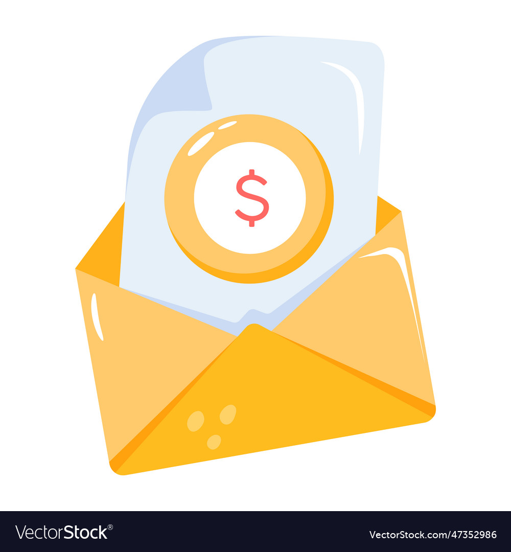 Payment envelope Royalty Free Vector Image - VectorStock