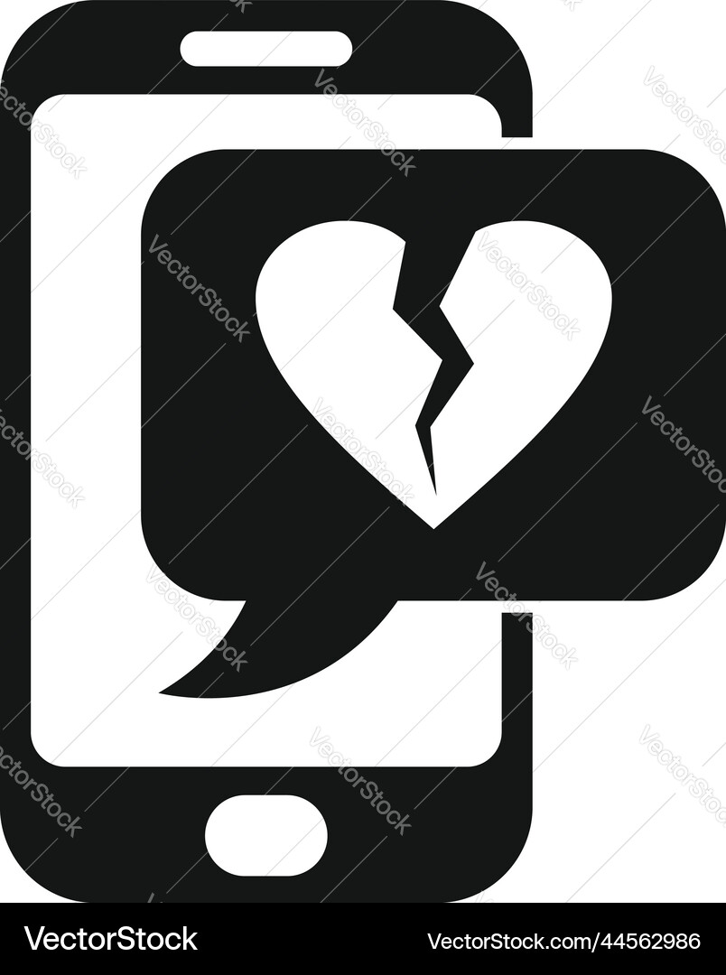 Phone dislike icon simple social media Royalty Free Vector