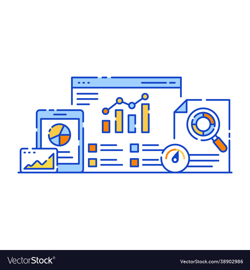 Website traffic analysis Royalty Free Vector Image