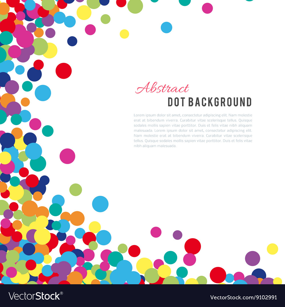 Colorful abstract dot background Royalty Free Vector Image
