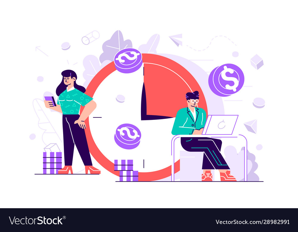 Concept save time Royalty Free Vector Image - VectorStock