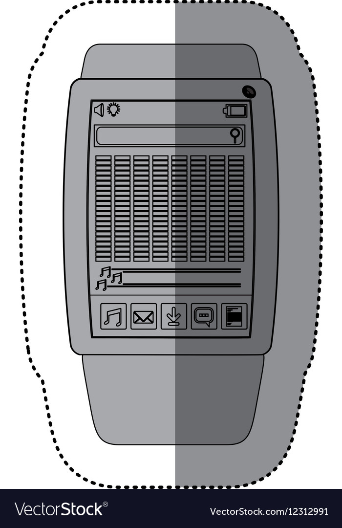 Isolated smart watch design Royalty Free Vector Image