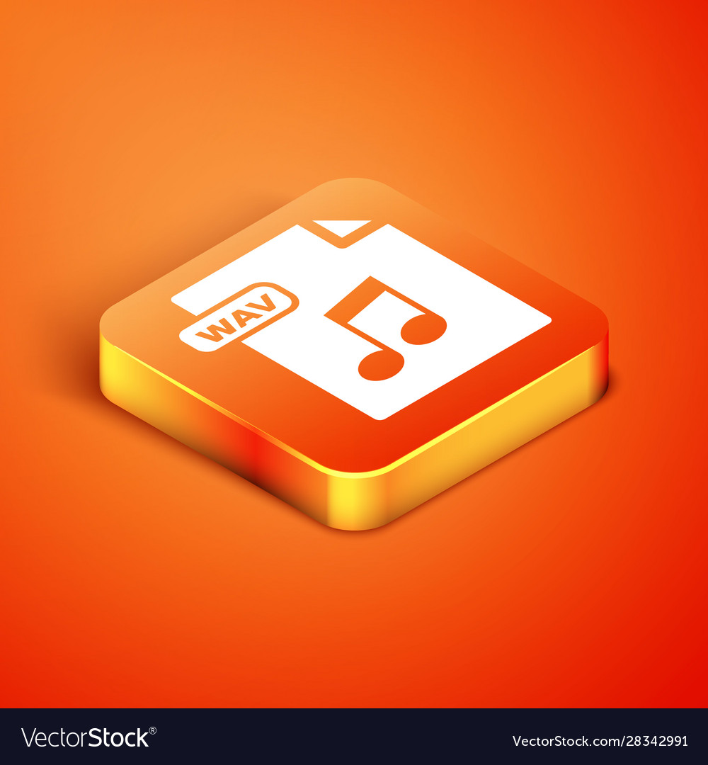 Isometric wav file document download wav button Vector Image Isometric wav file document download wav button Vector Image