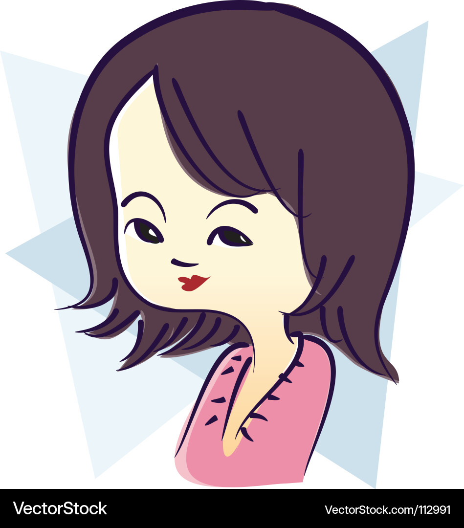 Japanese girl Royalty Free Vector Image - VectorStock