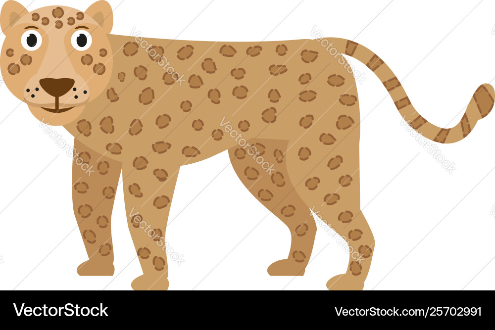 Leopard icon in flat style african animal Vector Image