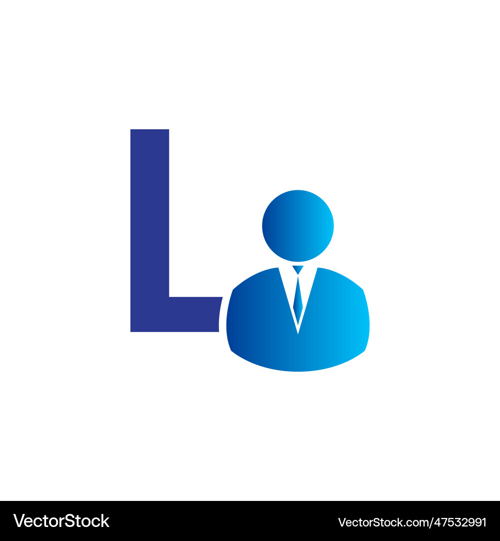 Letter l logo template colorful l Royalty Free Vector Image