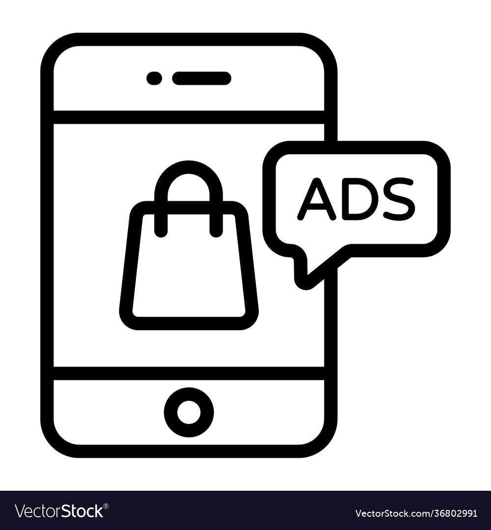 Mobile ads Royalty Free Vector Image - VectorStock