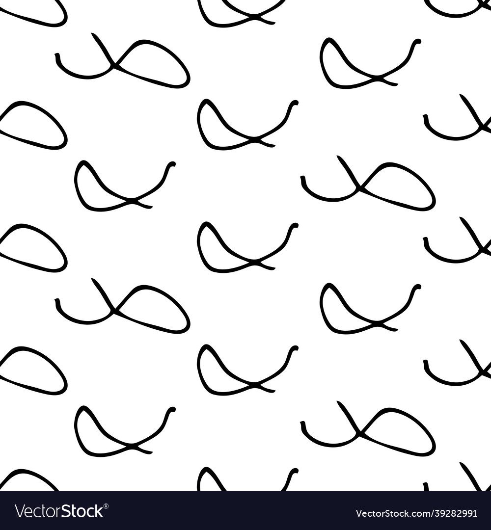Seamless pattern with sketch round squiggle Vector Image
