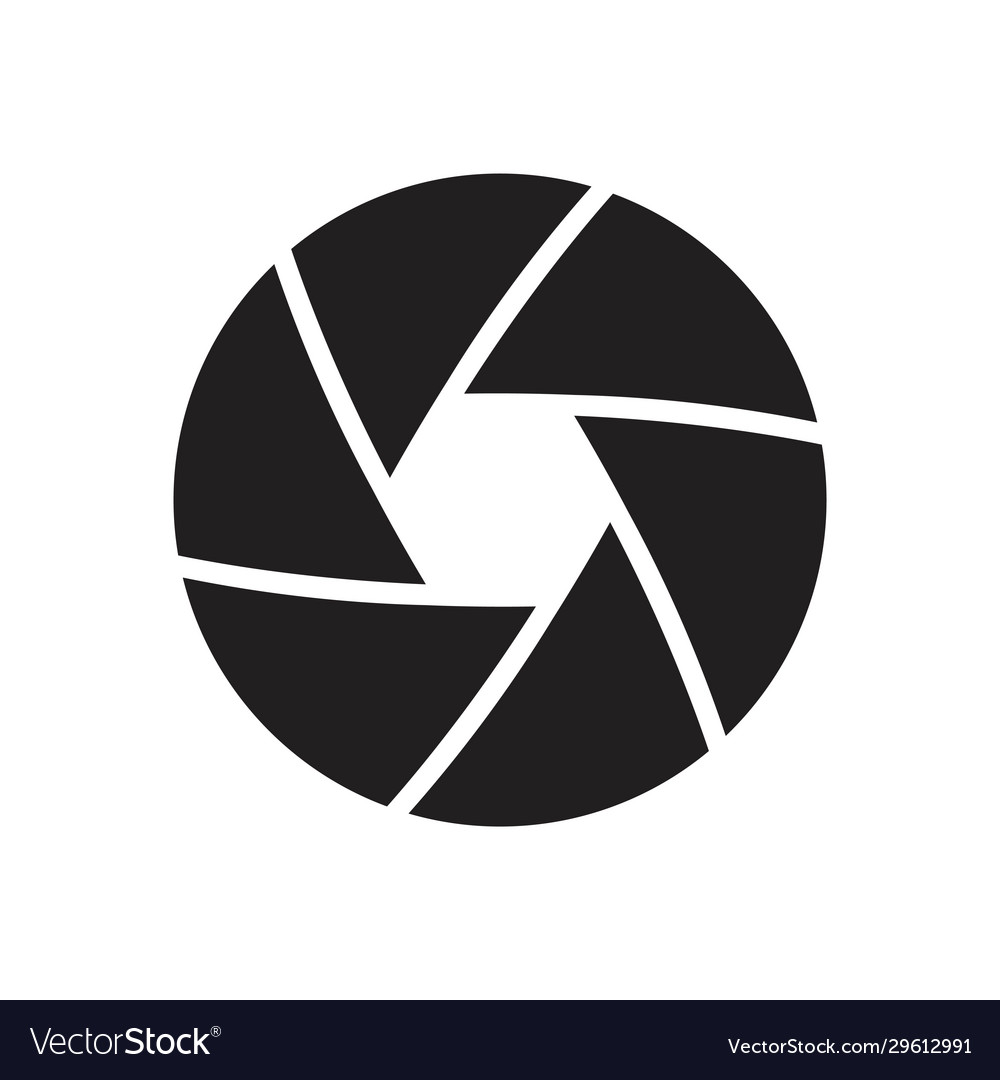 Shutter lenses icon template black color editable Vector Image