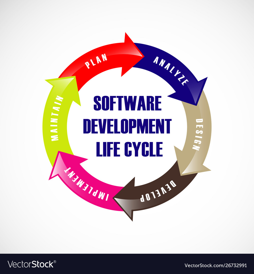 Software development life cycle software Vector Image
