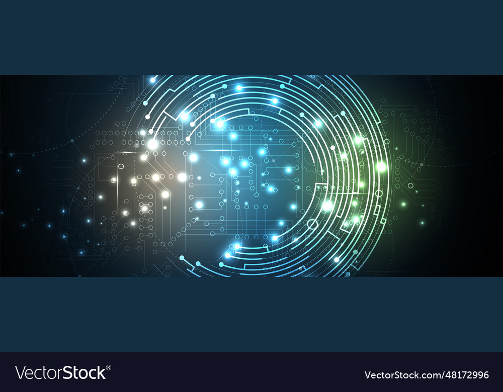 Abstract structure circuit computer technology Vector Image