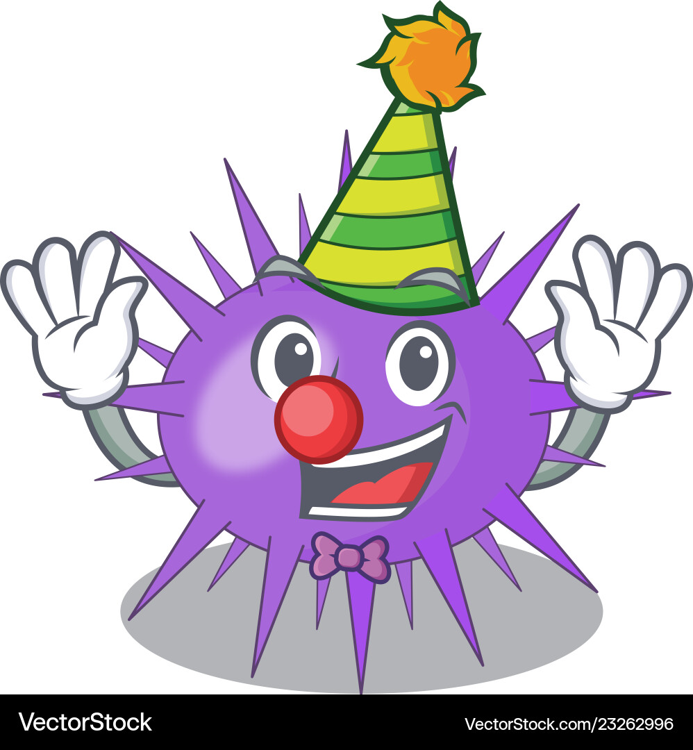 Clown sea urchin isolated on a character Vector Image