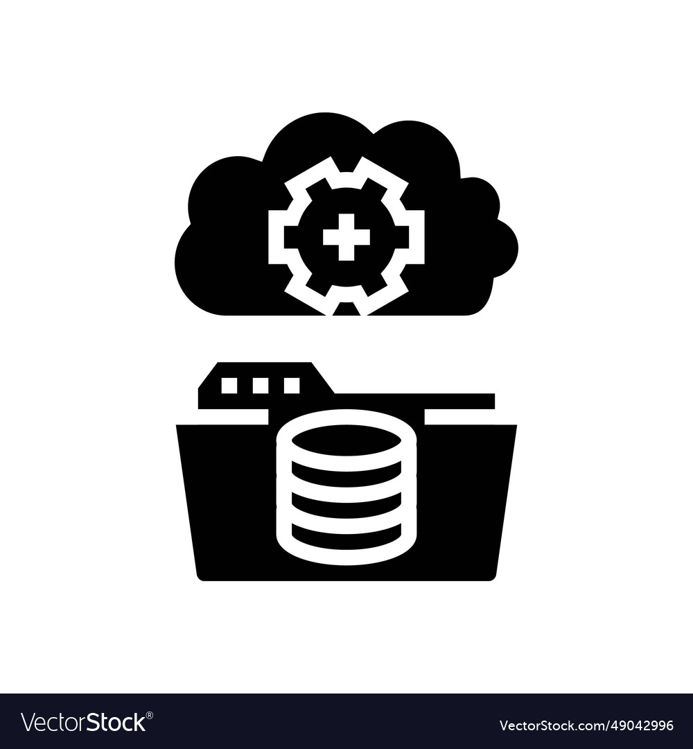 Data archiving database glyph icon Royalty Free Vector Image Data archiving database glyph icon Royalty Free Vector Image