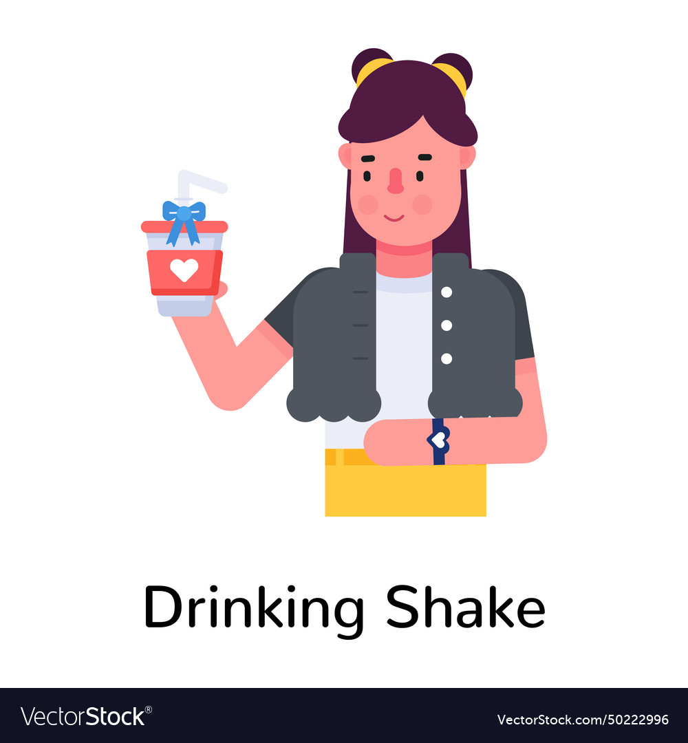 Drinking shake Royalty Free Vector Image - VectorStock