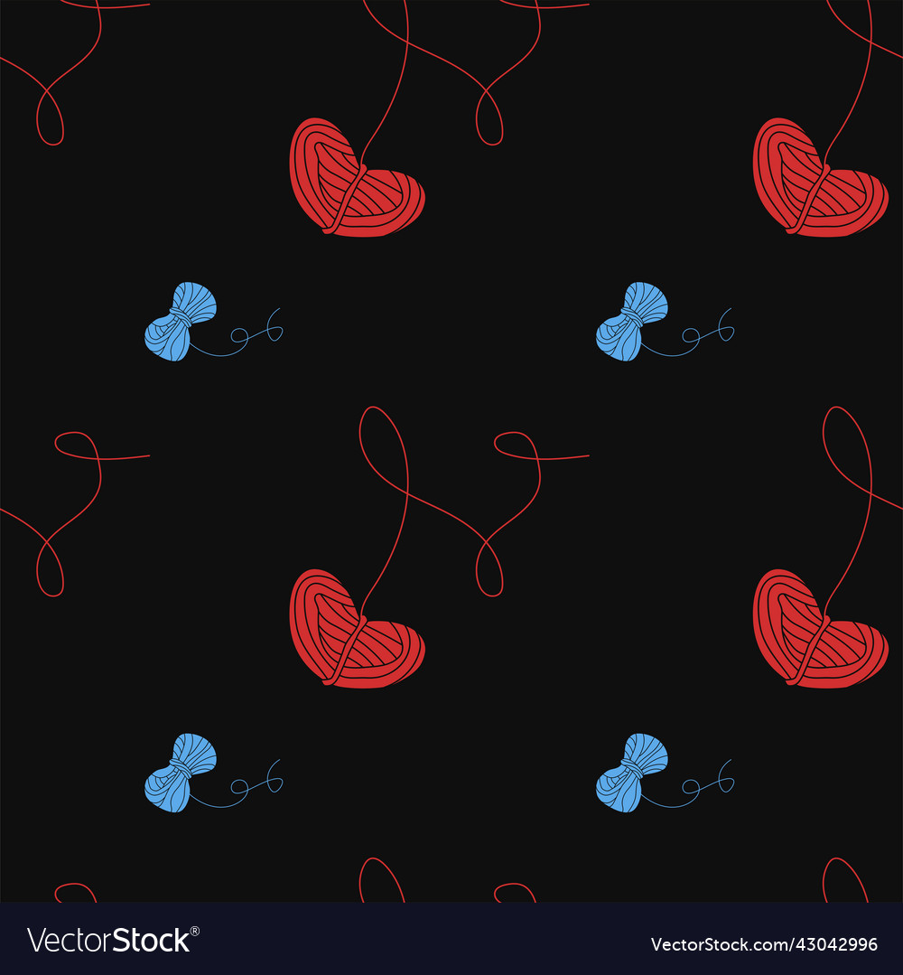 Flat hand drawn seamless pattern Royalty Free Vector Image