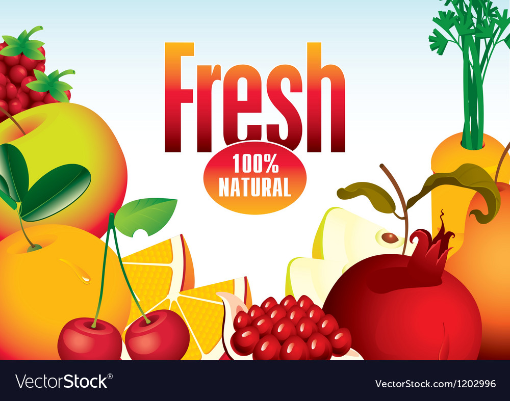 Fresh fruit Royalty Free Vector Image - VectorStock