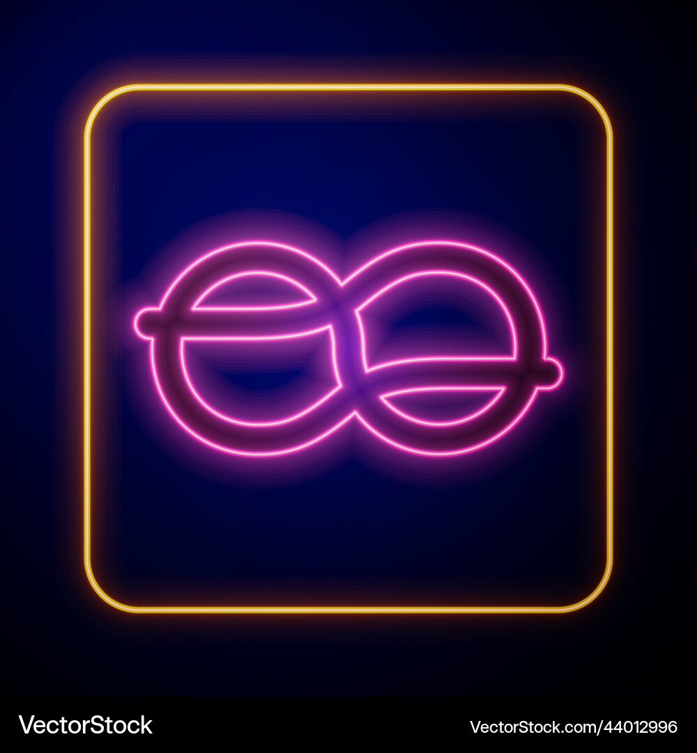 Glowing neon nautical rope knots icon isolated Vector Image