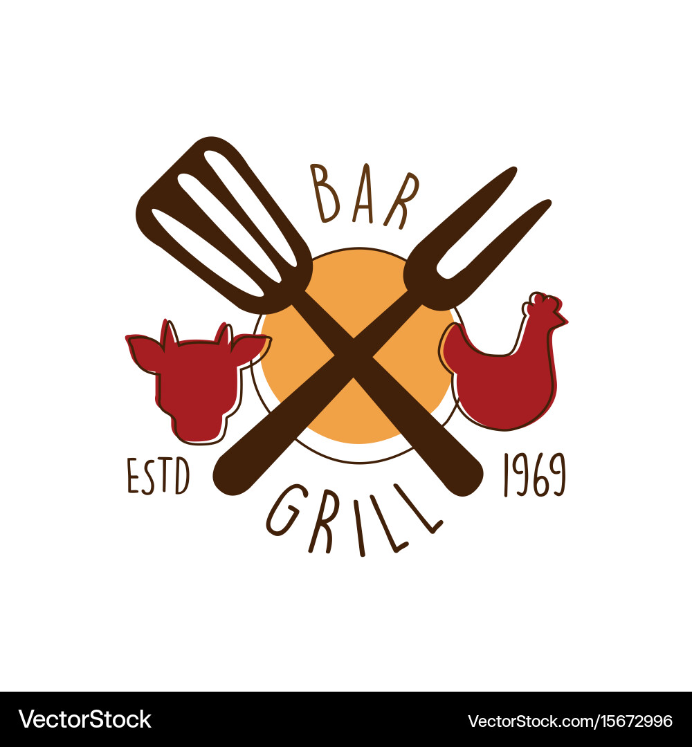 Green bar estd 1969 Logo Vorlage hand gezeichnet Vektorbild