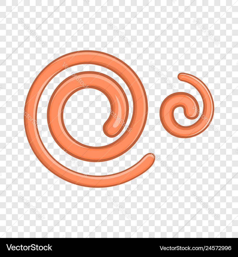 Parasitic nematode worms icon cartoon style Vector Image