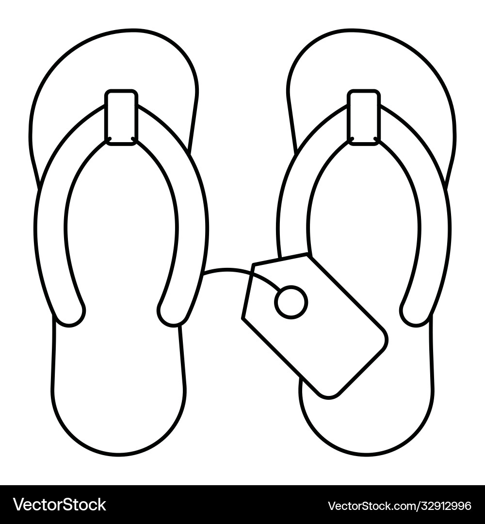 Sandals icon summer sale related Royalty Free Vector Image