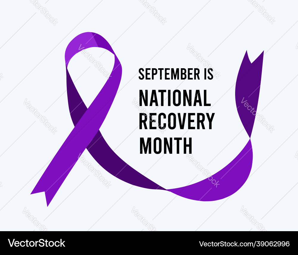 September is national recovery month Royalty Free Vector