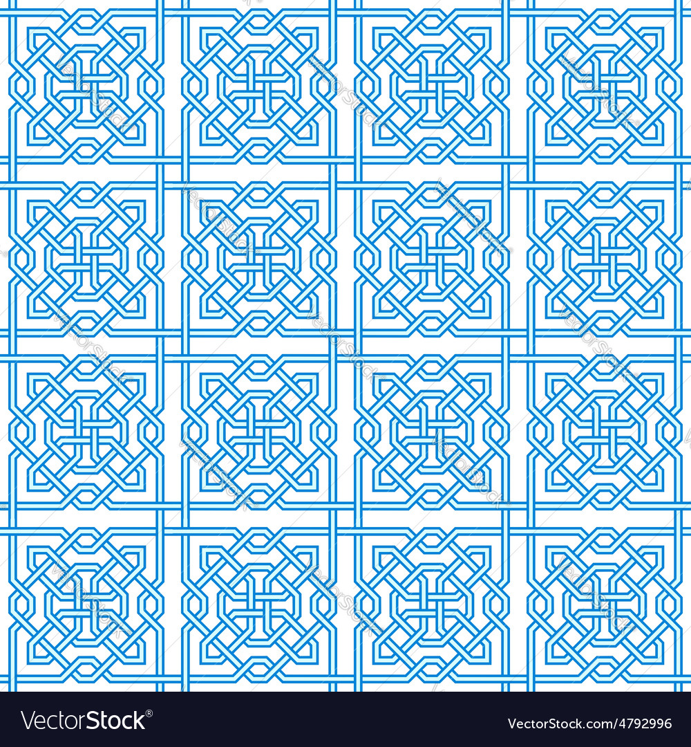 Tangled modern pattern based arabic Royalty Free Vector
