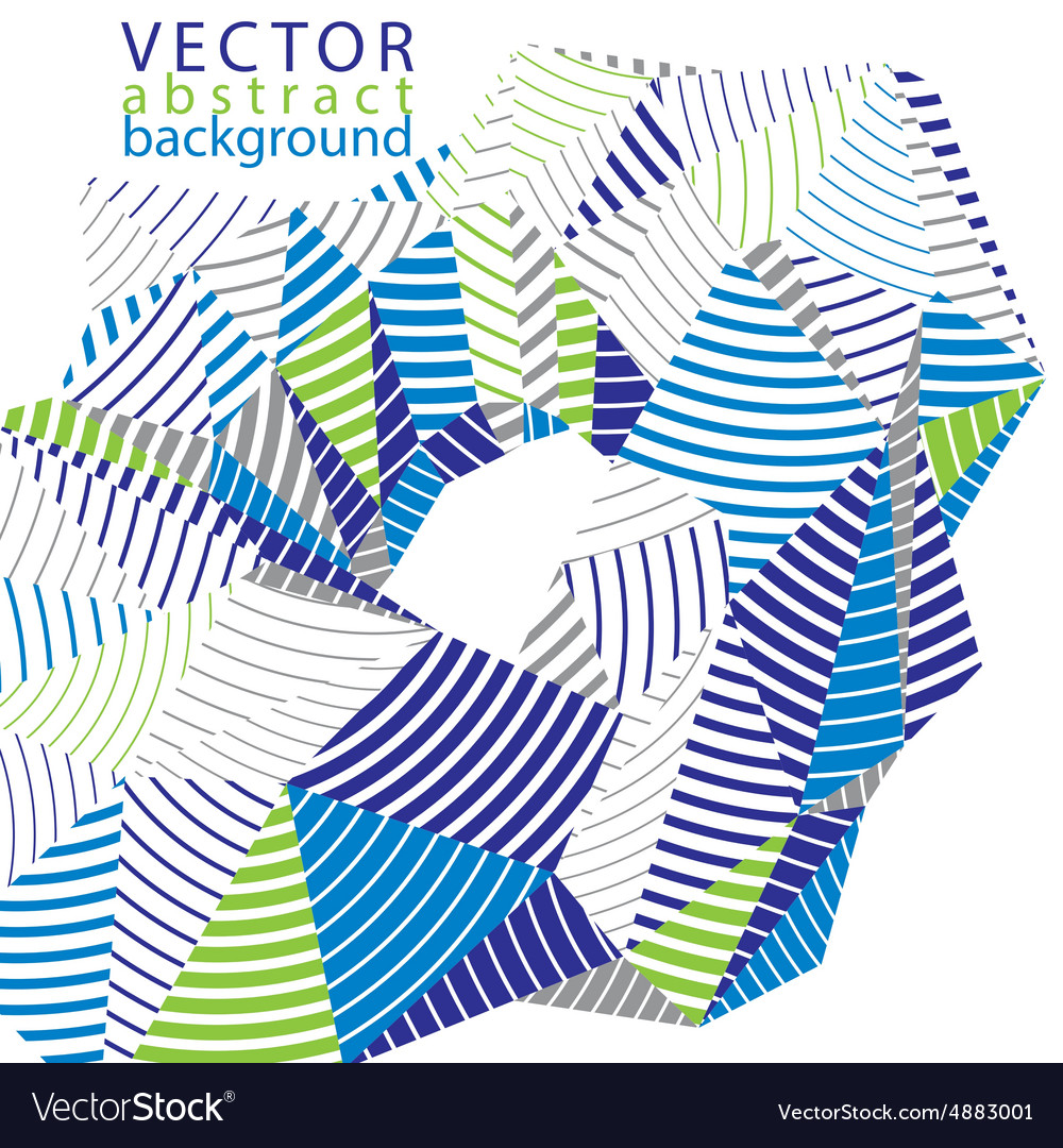 3d Abstract Design Object Polygonal Complicated Vector Image