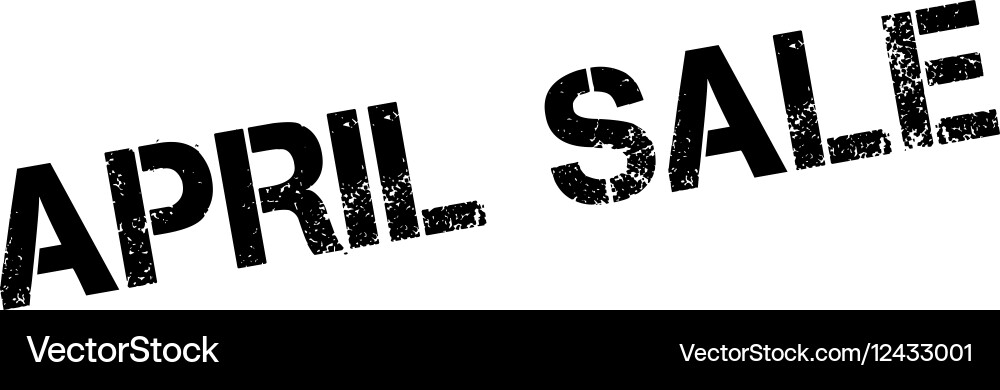 April Sale rubber stamp Royalty Free Vector Image