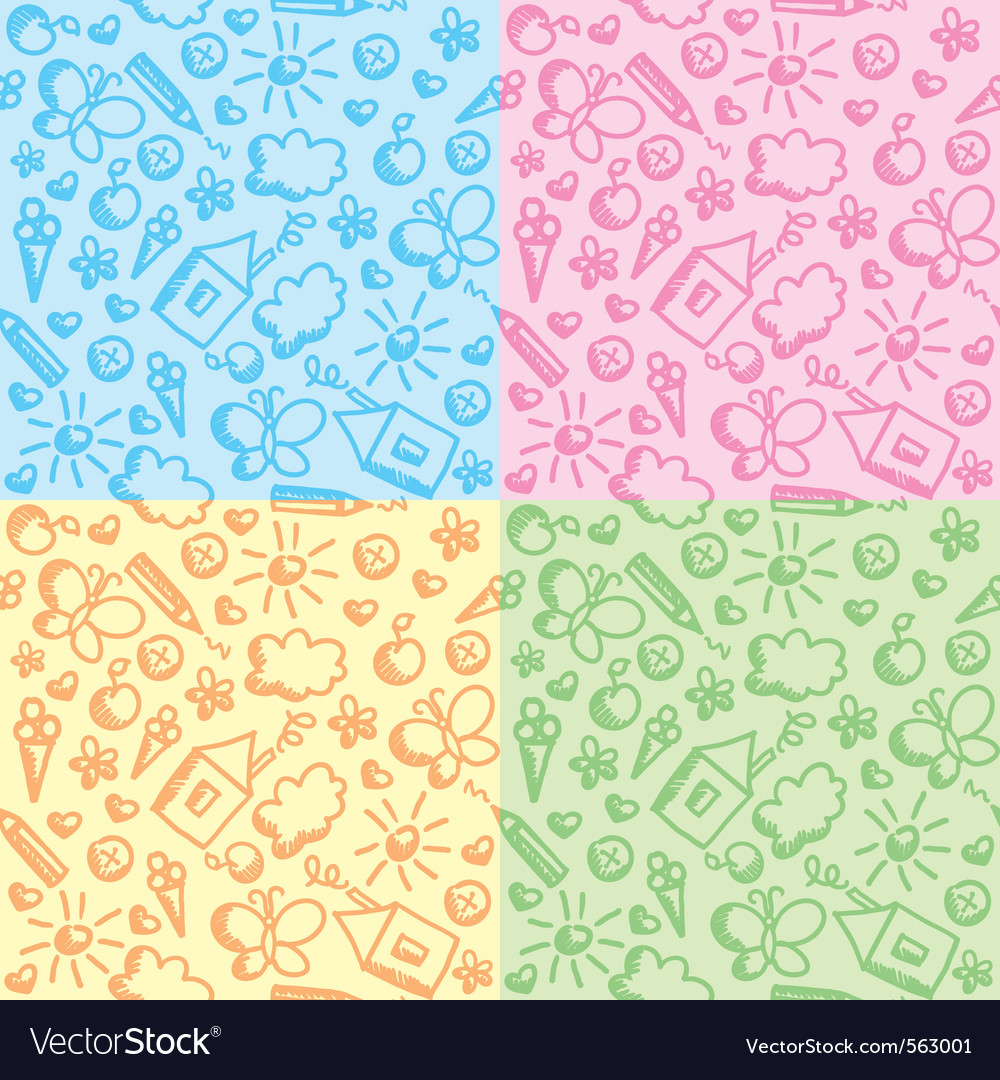 Doodle pattern Royalty Free Vector Image - VectorStock