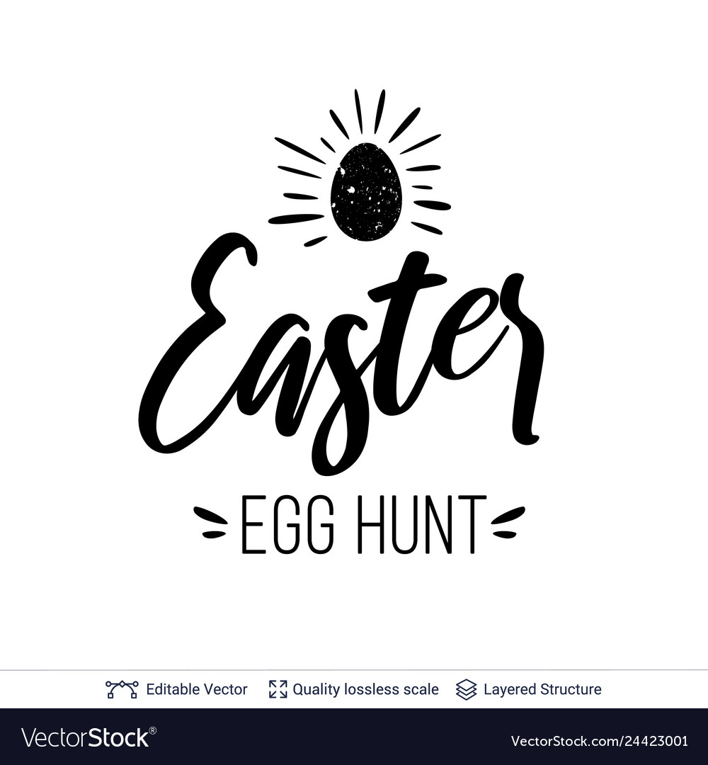 Easter greeting text composition Royalty Free Vector Image