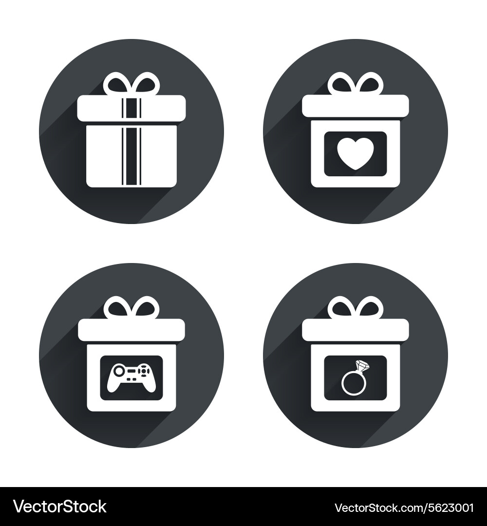 Gift box sign icon present symbol Royalty Free Vector Image