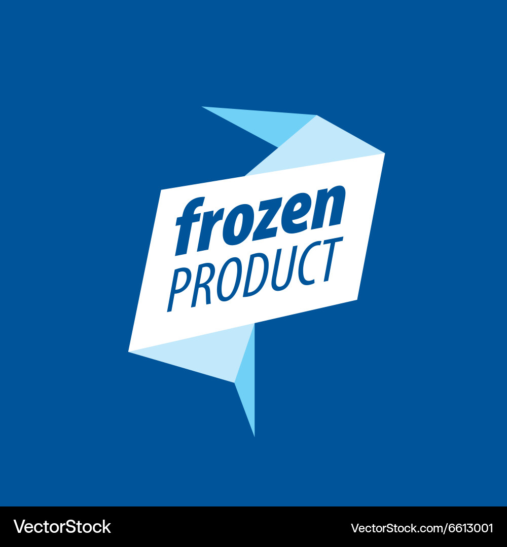 Logo for frozen products Royalty Free Vector Image