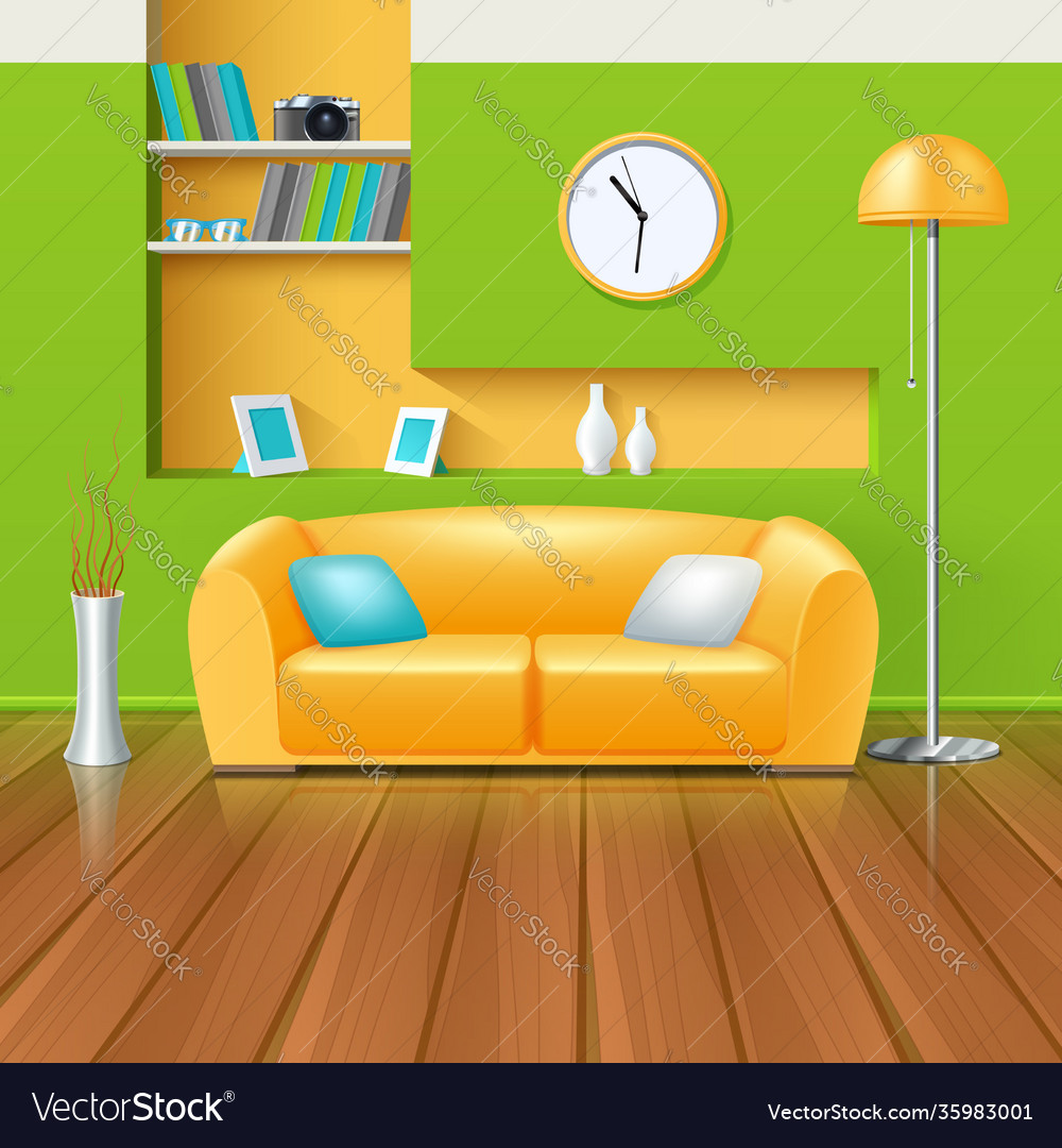 Modern interior design Royalty Free Vector Image