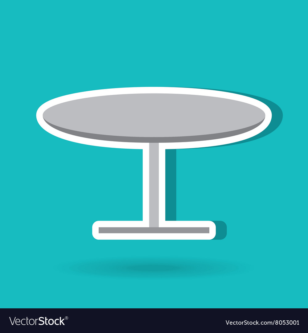 Round table design Royalty Free Vector Image - VectorStock