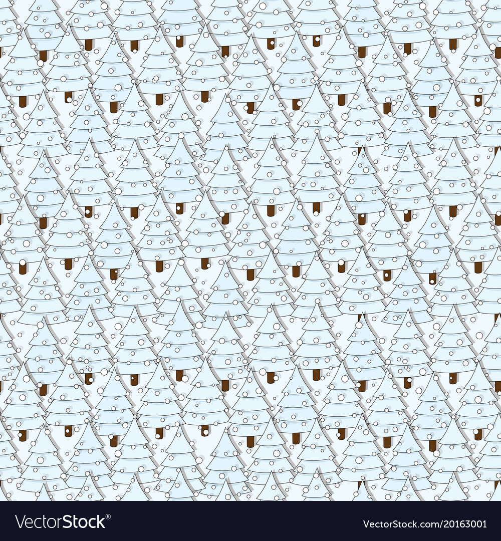 Seamless pine trees pattern Royalty Free Vector Image