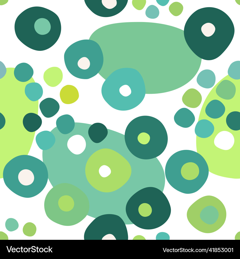 Seamless repeat green pattern of colorful Vector Image