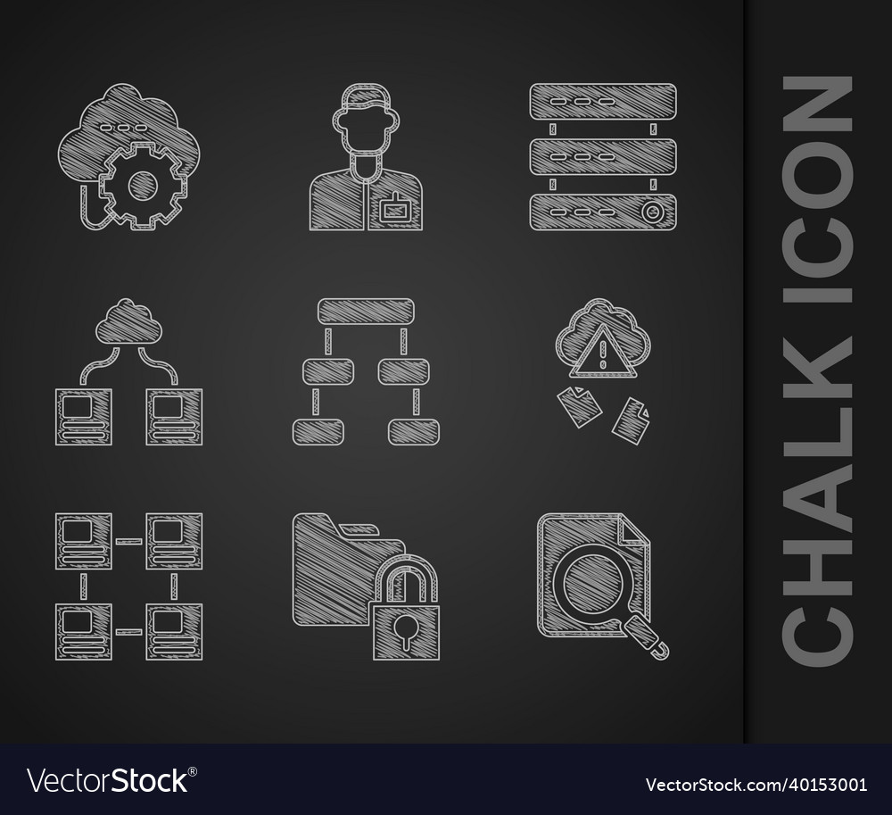 Set hierarchy organogram chart folder and lock Vector Image Set hierarchy organogram chart folder and lock Vector Image