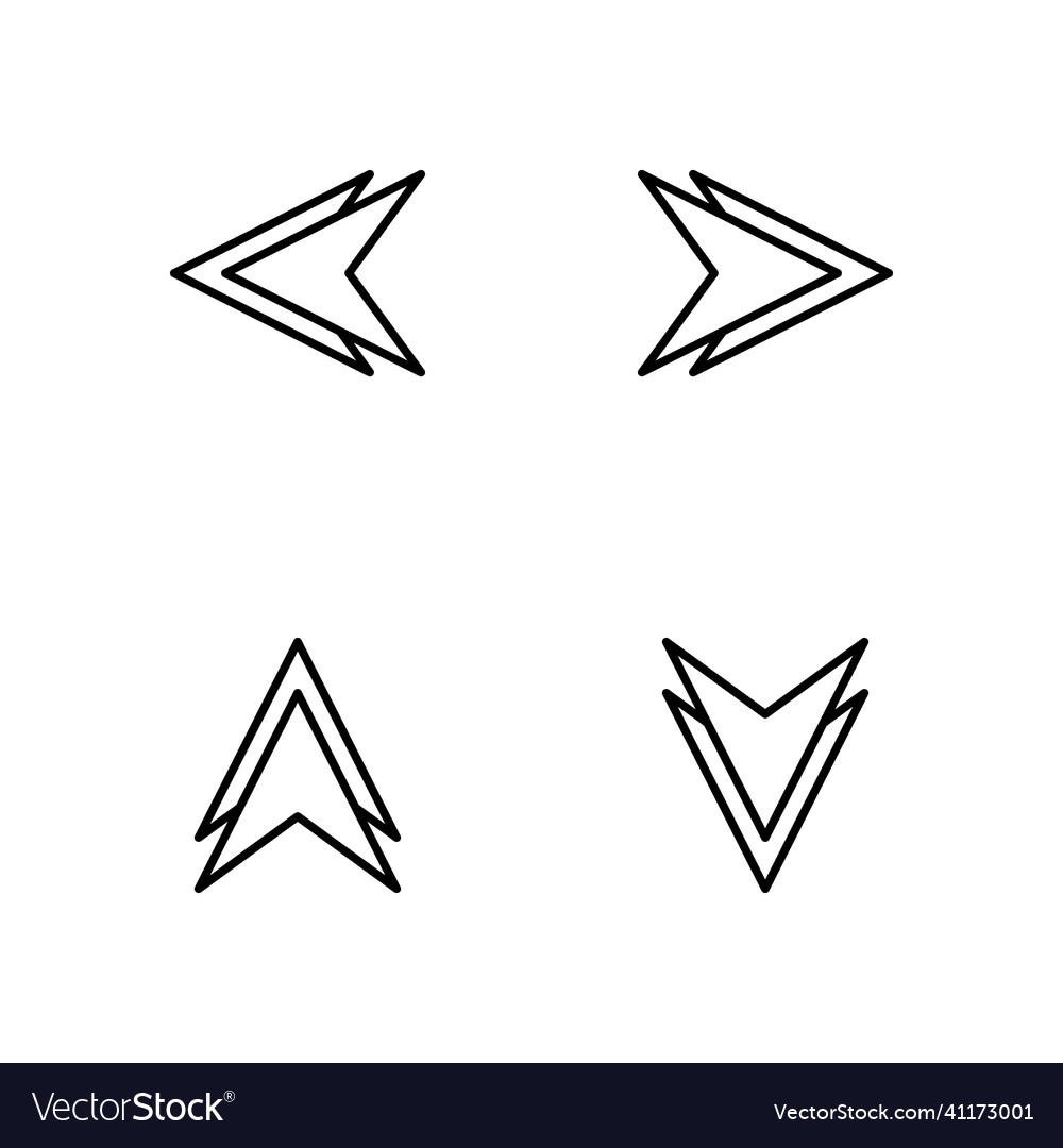 Set of arrow icon design Royalty Free Vector Image