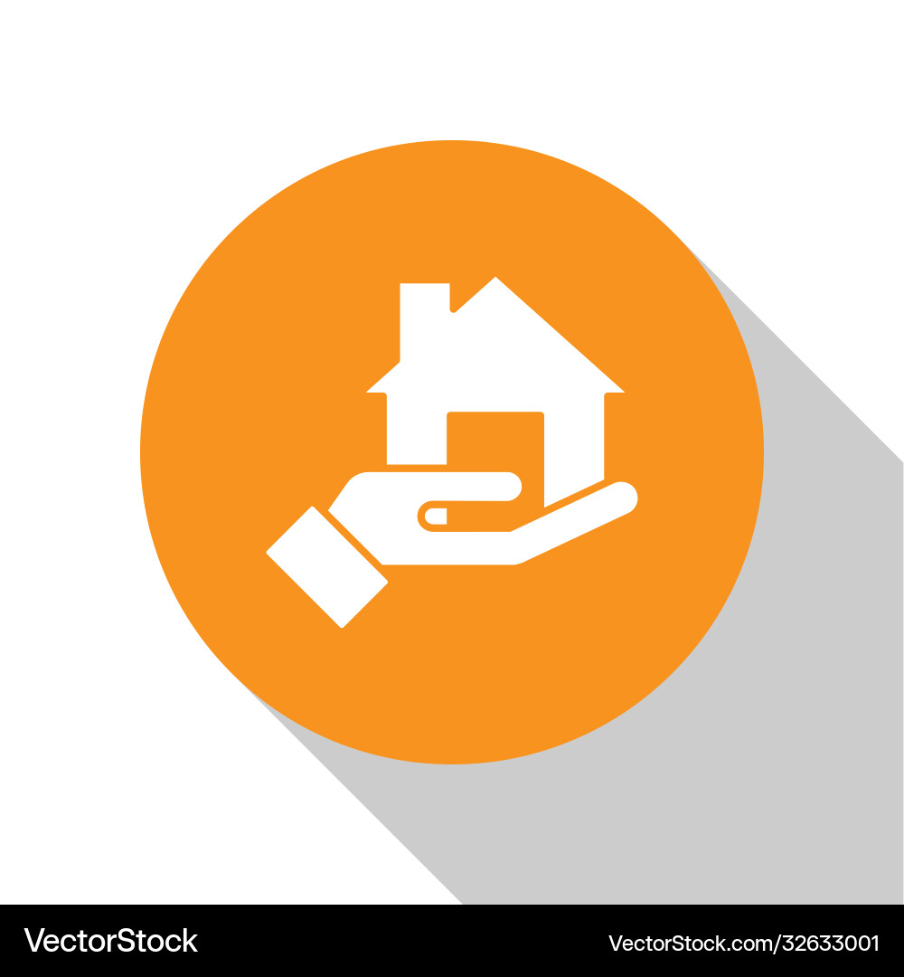 White realtor icon isolated on background Vector Image