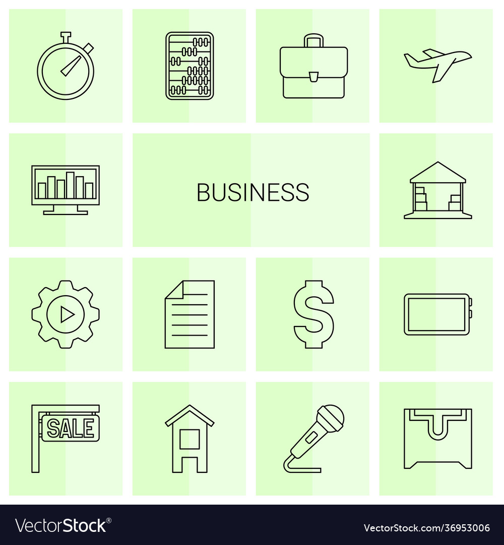14 business icons Royalty Free Vector Image - VectorStock