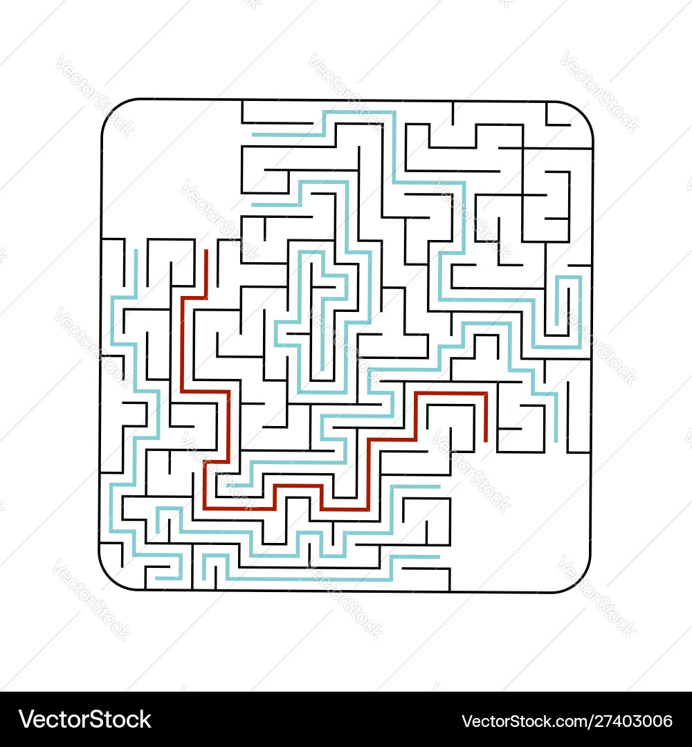 Abstract labyrinth game for kids puzzle Royalty Free Vector