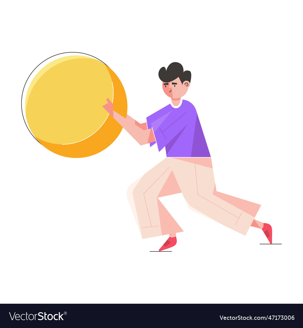 Ball exercise Royalty Free Vector Image - VectorStock