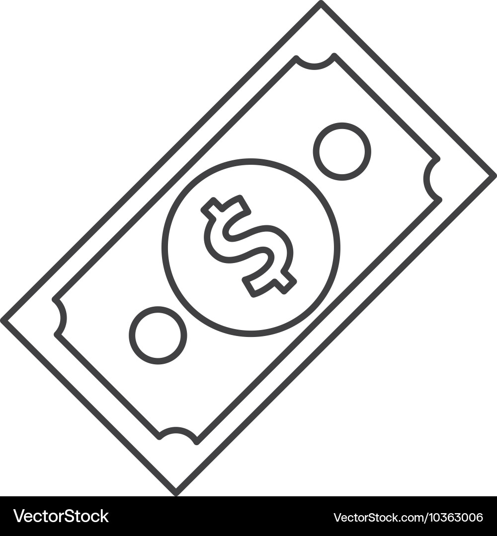Bill cash money design Royalty Free Vector Image