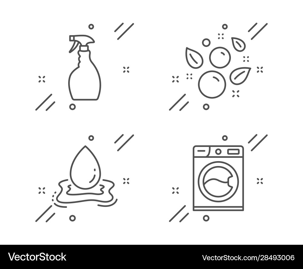 Clean bubbles spray and water splash icons set Vector Image