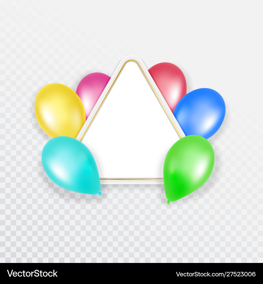 Colorful balloons with a banner for text Vector Image